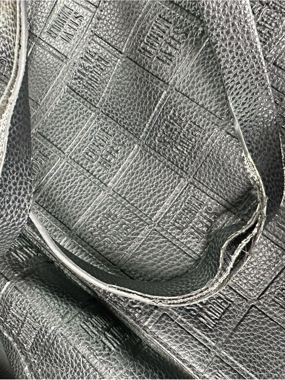 Steve Madden | Bags | Steve Madden Black Embossed Logo Tote | Poshmark